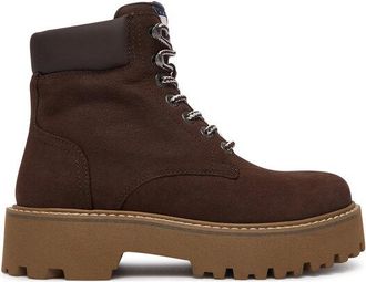 Tommy Jeans Schn&uuml;rstiefeletten Tjw Platform Nubuck Boots EN0EN03114 Braun