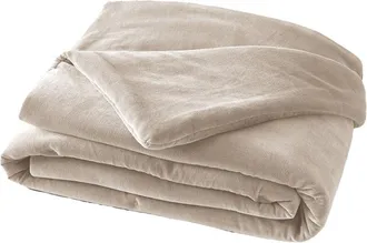 Altobuy Harris - Chemin de Lit 90x200cm Velours de Coton Coloris Pampa