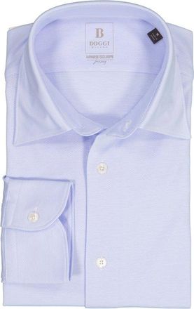 Boggi Milano Herren Hemd blau Jersey