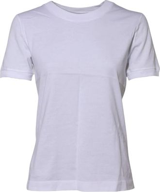 Dolce & Gabbana Femme, Tops, Blanc, Taille: 36 FR T-shirt &agrave; manches courtes et col rond