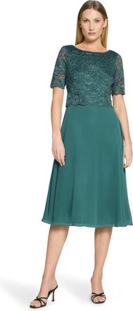 Vera Mont Cocktailkleid VERA MONT Damen mit Spitze, Damen, Gr. 36, Normalgr&ouml;&szlig;en, gr&uuml;n (schwarz emerald), Obermaterial: 100% Polyester. Futter: 100% Polyester, a