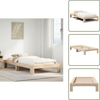 vidaXL The Living Store - vidaXL Massivholzbett ohne Matratze 100x200 cm Kiefernholz