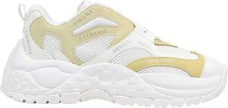 A|X Armani Exchange Femme, Chaussures, Jaune, Taille: 35 EU Printed Sporty Slip-On Baskets