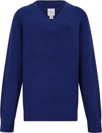 Calvin Klein Homme, Pulls, Bleu, Taille: M Pull en maille &agrave; col en V en m&eacute;lange de laine