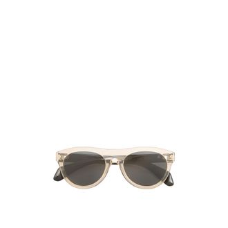 Moncler Moncler Splash Oval Sunglasses, Unisex, White, Size: 53