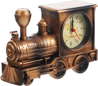 Garneck Antiker Wecker Tisch Schreibtisch Zeituhr Wecker Neuheit Weckuhr Zug Cooles Zugmodell Am Bett Quarz- Retro- Altmodischer Schmücken Bahn Student