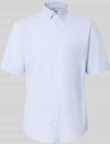 Fynch-Hatton Modern Fit Freizeithemd mit Brusttasche und Logo-Stitching