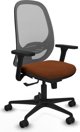 Piqueras y Crespo Idealer Stuhl f&uuml;r Studios mit 3D-Armlehnen, h&ouml;henverstellbare Lendenwirbelst&uuml;tze, mit 3 Positionen und Schneidschaum, Grau/Braun