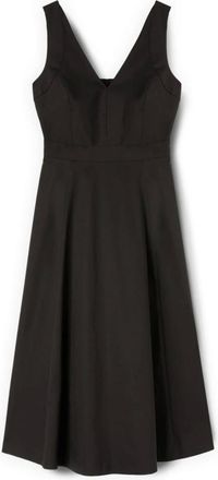 Motivi Femme, Robes, Noir, Taille: 46 FR Robe &Eacute;vas&eacute;e en Coton Technique