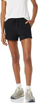 Amazon Essentials Short en Polaire avec Poches Femme, Noir, XXL