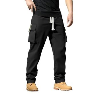 Generic Pantalon cargo pour homme - Pantalon de jogging pour homme - Pantalon &agrave; enfiler - Pantalon stretch - Pantalon de loisirs - Pantalon chino long - Panta
