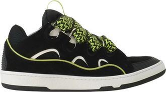 Lanvin Homme, Chaussures, Noir, Taille: 41 EU Curb Leather Baskets