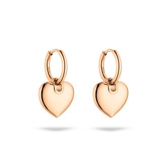 s.Oliver Ohrring - Elegante Creolen aus poliertem Edelstahl - ros&eacute;gold - wasserfest & hautfreundlich