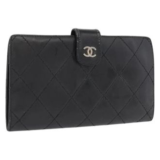Chanel Pre-owned Leder Portemonnaie - - Pre-owned - Damen - Schwarzk - ONE SIZE