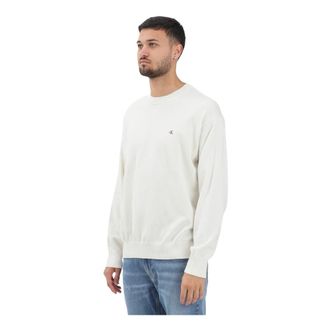 Calvin Klein Jeans Rundhals-Strickware - - Knitwear - Herren - Wei&szlig; - L