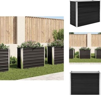 vidaXL Vidaxl - Lit sur&eacute;lev&eacute; de jardin Anthracite 100x40x77 cm Acier galvanis&eacute; - Jardini&egrave;re - Bac De Plantation - Pot De Fleurs Ext&eacute;rieur - Fleurissement