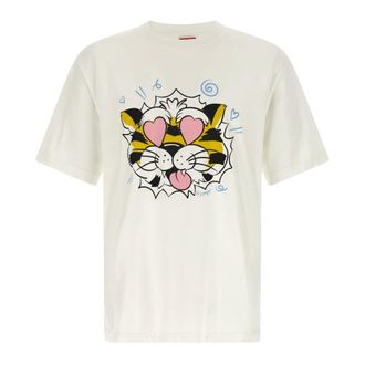 Kenzo Homme, Tops, Blanc, Taille: L T-shirt oversize Wild Tiger