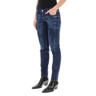 Dsquared2 Femme, Jeans, Bleu, Taille: 36 FR Jeans skinny