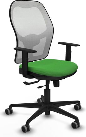 Piqueras y Crespo Jorquera Schreibtischstuhl mit 1D-Armlehnen, h&ouml;henverstellbare Lendenwirbelst&uuml;tze, ausgestattet mit Syncro/Traslack und injiziertem Schaumstoff, Wei&szlig;/