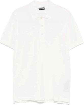 Tom Ford Homme, Tops, Blanc, Taille: XL Polo Piquet