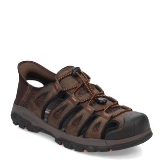 Skechers USA Mens Herren Tresmen-Norvick 205187 Enclosed Slip-Ins Fisherman Sandal, Schokoladenbraun, 40 EU