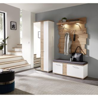 Casa home24 Garderobenpaneel 120 x 125 x 32cm Braun