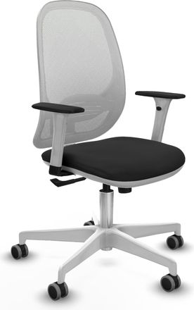 Piqueras y Crespo Schwarzer B&uuml;rostuhl mit 1D-Armlehnen, h&ouml;henverstellbare Lendenwirbelst&uuml;tze, ausgestattet mit 3 Positionen und Schneidschaum, mit Rollen von 65 mm, Par