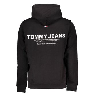 Tommy Hilfiger Logo Cotton Hoodie - Black