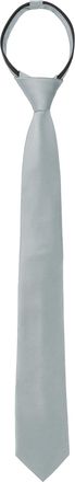 Allegra K Herren Skinny Vorgebunden Einfarbig Rei&szlig;verschluss Krawatten Hals Verstellbarer Riemen Hochzeit Br&auml;utigam Krawatte, Grau, Einheitsgr&ouml;&szlig;e
