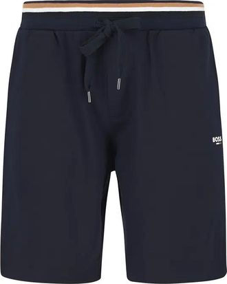 HUGO BOSS Herren Sweatshorts blau Baumwolle unifarben