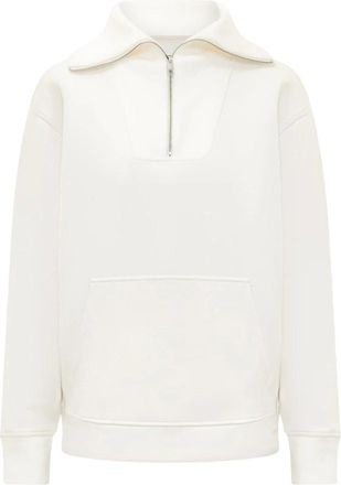 Calvin Klein Femme, Sweatshirts et sweats &agrave; capuche, Blanc, Taille: 36 FR Zip-Front Hooded SweaT-shirt