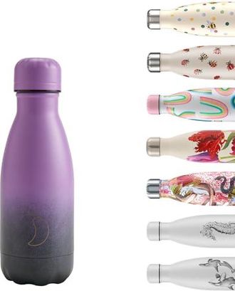 Chilly's Bouteille deau - acier inox et r&eacute;utilisable - &Eacute;tanche, sans condensation - Midnight Haze, 260ml