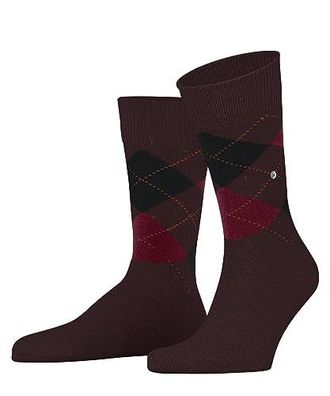 Burlington Dundee M So laine viscose fantaisie 1 paire, Chaussettes Homme, Rouge Merlot 8005, 40-46