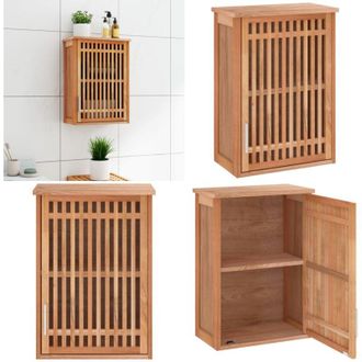 vidaXL Wand-Badschrank 42x23x60 cm Massivholz Nussbaum - Nussbaumholzm&ouml;bel - Wanderschrank - Badschrank - Badezimmeraufbewahrung - Holzregal - Home & Living