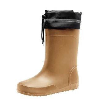 Generic Bottes en caoutchouc imperm&eacute;ables pour femme - Longueur genou - L&eacute;g&egrave;res - Pour lext&eacute;rieur, la neige, la pluie - Bottes en caoutchouc - Bottes en caout