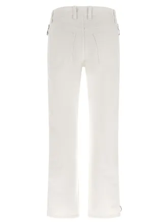 Paco Rabanne Zip-Detail Cotton Jeans - White