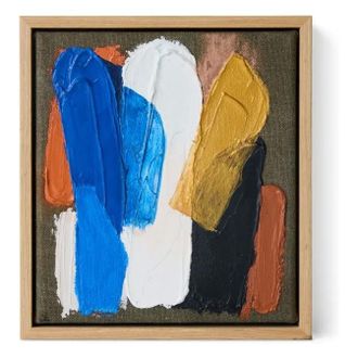 HKliving Peinture abstraite encadr&eacute;e Moonlight Strokes HKliving