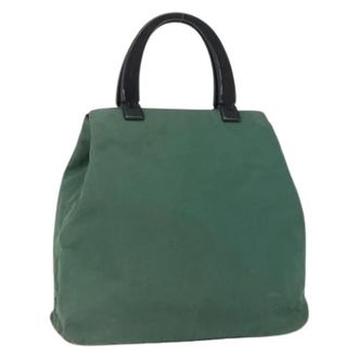 Prada Sac &agrave; main en nylon Pre-owned - Femme - Pre-owned - Vert - Taille: ONE Size