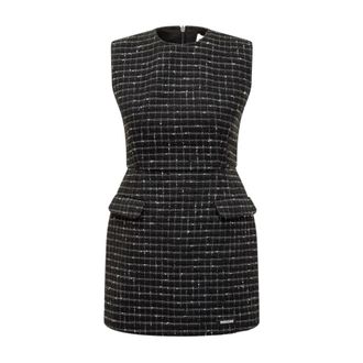 Msgm Mini-Kleid aus doppellagigem Tweed - - Dresses - Damen - Schwarzk - M