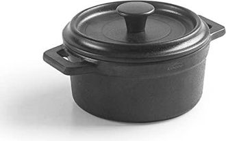 Lacor Lacor - 63392 - Mini Topf, Topf mit Deckel, aus Melamin, spülmaschinenfest, BPA frei, Ø10 cm, 210 ml, Schwarz