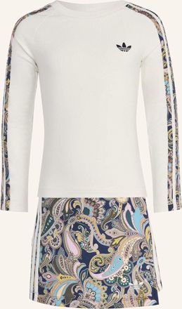 adidas Originals Adidas Originals Adidas Liberty London Set 3-Streifen Top, Lang&auml;rmlig, Figurbetont / Skort, Wickeloptik weiss
