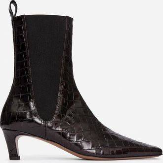 Arket Stiefeletten Mit Eckiger Zehenpartie -Braun