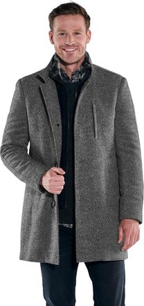 Engbers Herren Herren Mantel mit heraustrennbarem Kragen, Grau, 39409, Grau in Gr&ouml;&szlig;e 52