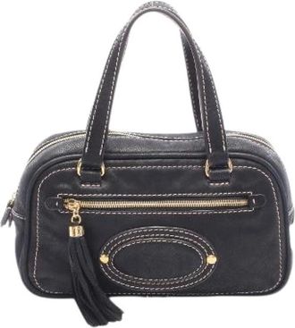 Loewe Sac &agrave; main Pre-owned Madrid Anagram en cuir - Femme - Pre-owned - Noir - Taille: ONE Size