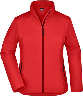 James & Nicholson Damen Softshell Jacke - Modische und sportliche Jacke aus elastischem Softshell | Farbe: red | Gr&ouml;sse: XXL