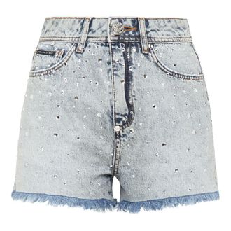 Philipp Plein Damen, Shorts, Blau, W28Gr&ouml;&szlig;e