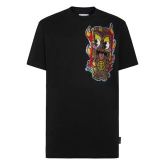 Philipp Plein T-Shirt Rundhals Hawaii - - Tops - Herren - Schwarzk - 3XL