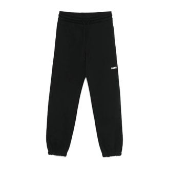 Msgm Msgm, Femme, Pantalons, Noir, Taille: 40 FR Pantalon Noir en Coton Style D&eacute;contract&eacute;