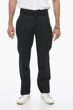 Off-white Slim-Fit-Hose Mit Rei&szlig;verschl&uuml;ssen Am Kn&ouml;chel Off-White