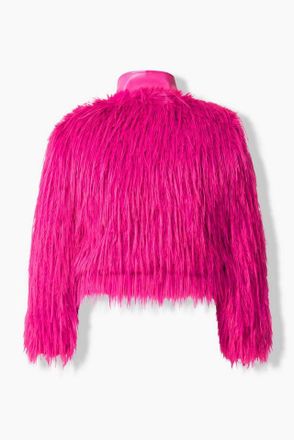 Ulla Popken Outdoorjacke Fellimitat-Jacke Classic Fit Lederoptik-Details